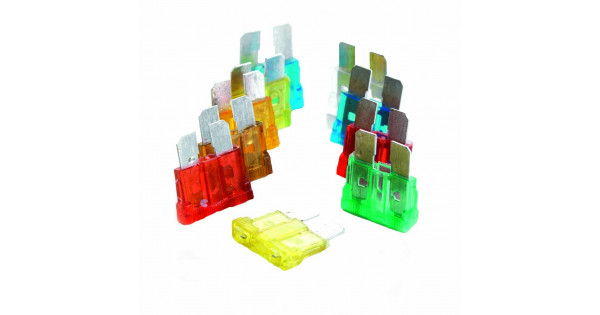 CARD OF 10 ASSORTED DOUBLE BLADE FUSES