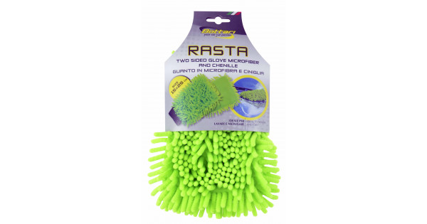 Microfiber + Chenille Glove “RASTA” 25×15 cm | Bottari Baltic